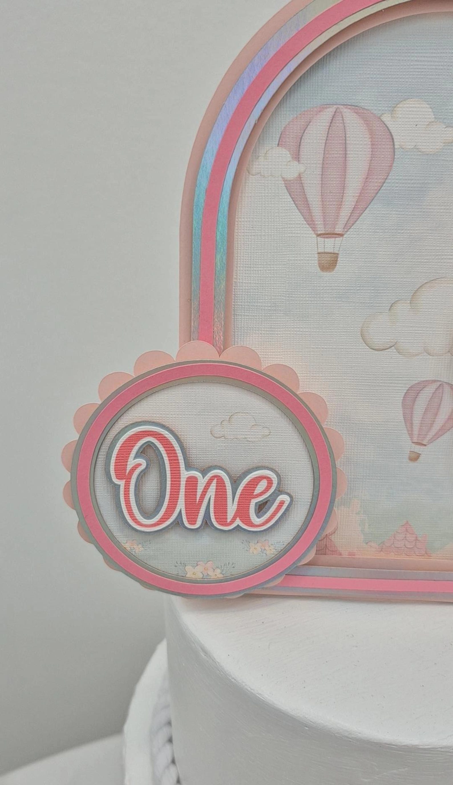 Bear Parachute Cake Topper for Girl, Girl Pink Sky Party, Adventure ...
