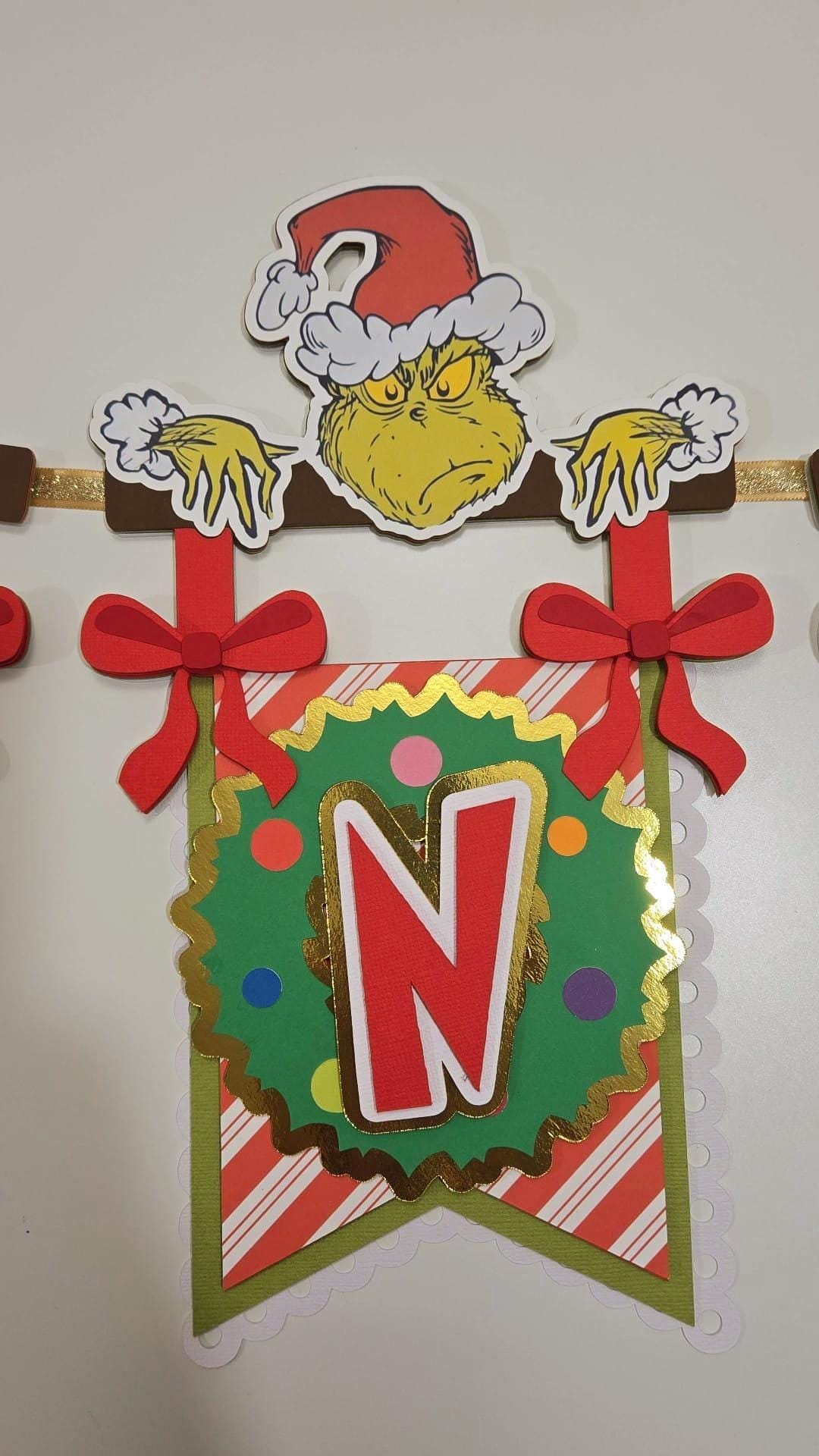 Grinch First Birthday Banner: Handmade Christmas Party Decor - Etsy