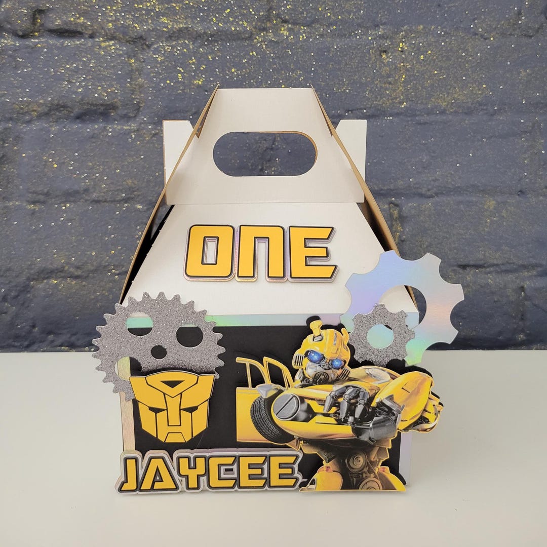 Personalized Robot Party Favor Box: Gable Box, Boy Birthday - Etsy