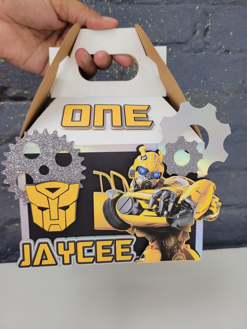 Personalized Robot Party Favor Box: Gable Box, Boy Birthday - Etsy