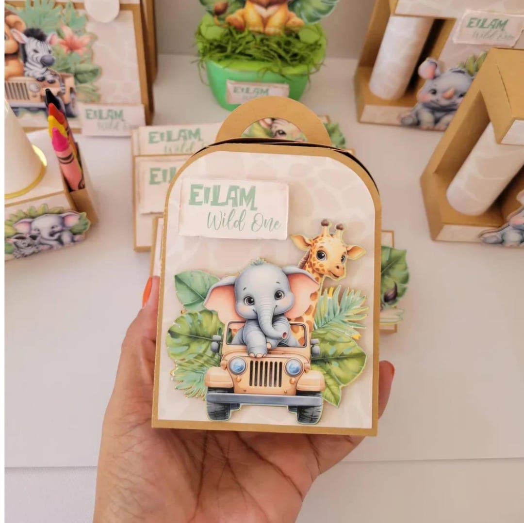 Safari Favor Box, Wild One Birthday Favor Box, First Birthday Party ...