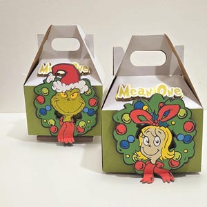 Christmas Party Favor Boxes, Grinchmas Party Favor Boxes, Christmas ...