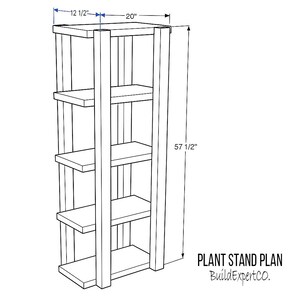 Tiered Wood Plant Stand Woodworking Plans PDF: DIY Indoor Plant ...