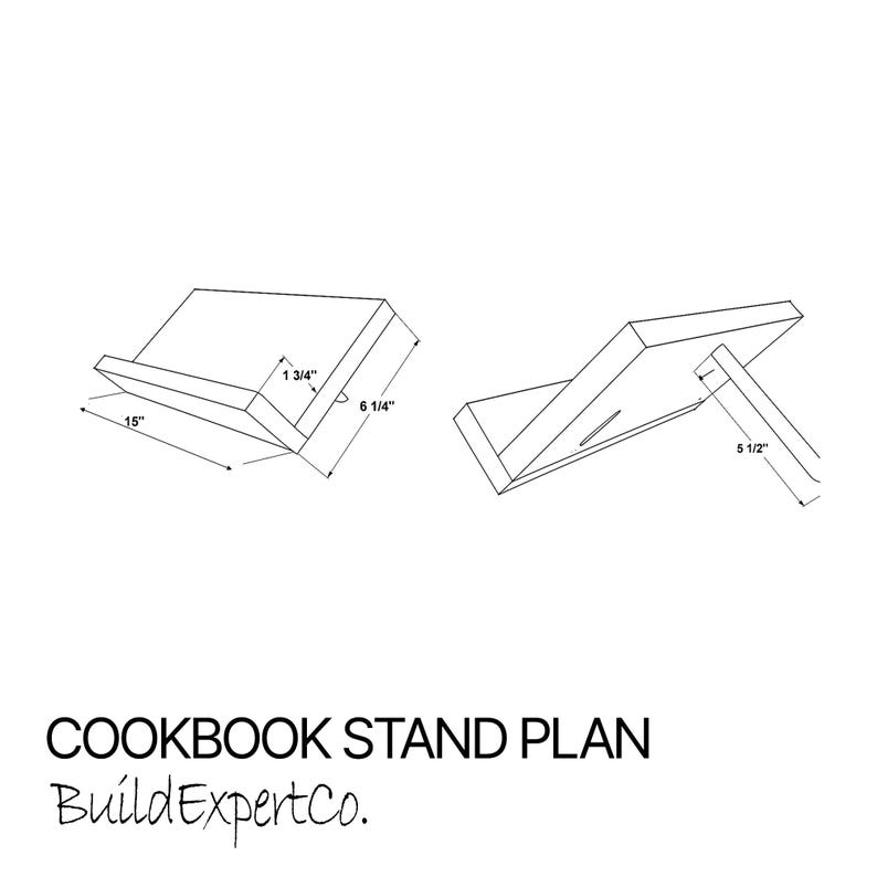 DIY Wooden Cookbook Stand Plan: Holiday Wood Projects (PDF Download, 15 ...