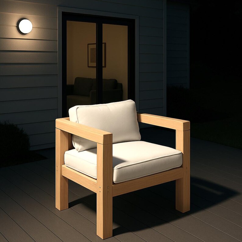 DIY 2x4 Outdoor Chair Build Plan: Patio & Deck Furniture (PDF Download ...