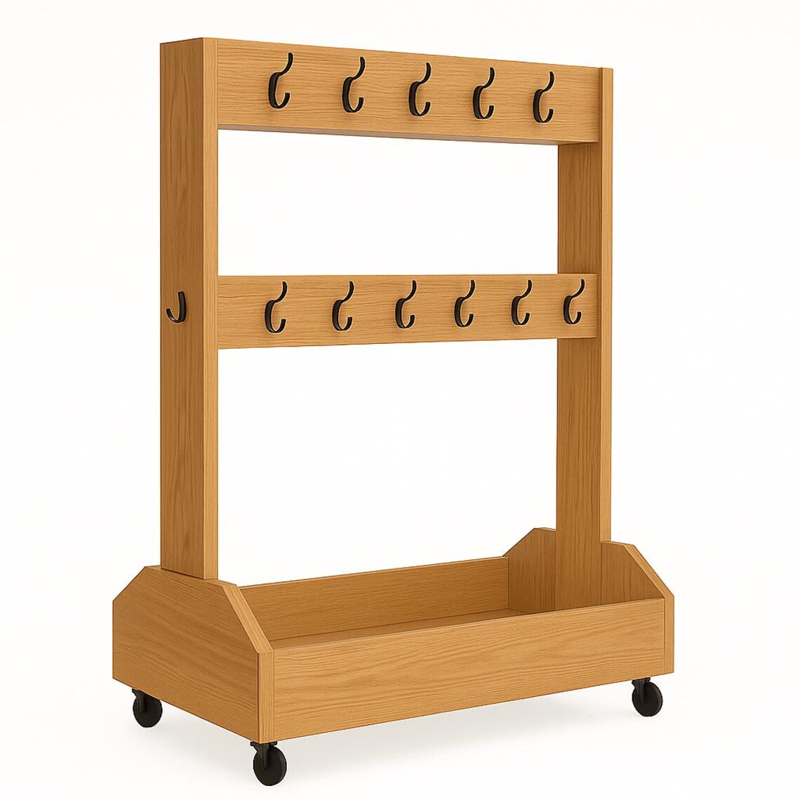 DIY Rolling Mudroom Rack Plan: Coat & Backpack Organizer (PDF Download ...