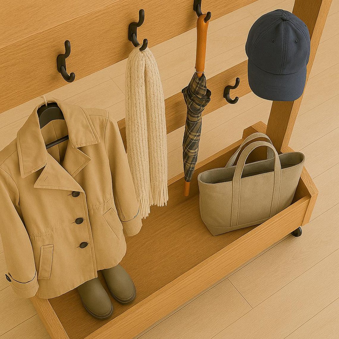 DIY Rolling Mudroom Rack Plan: Coat & Backpack Organizer (PDF Download ...