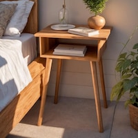 Mid-century Modern Nightstand Build Plan: DIY Bedside Table (PDF ...