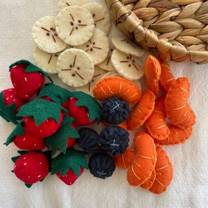 Felt Fruit Set: Custom Play Food, Handmade Pretend Food, Montessori ...
