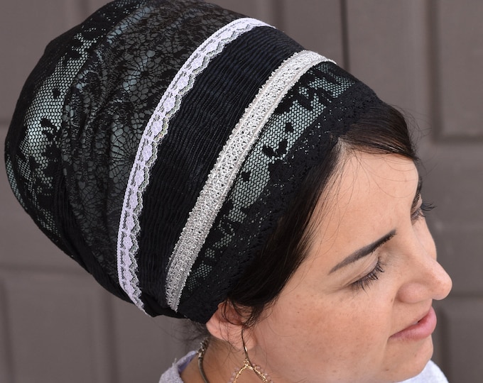 Lovely Dotted Winter Headband Tichel ,snood, Head Scarf,head Covering ...