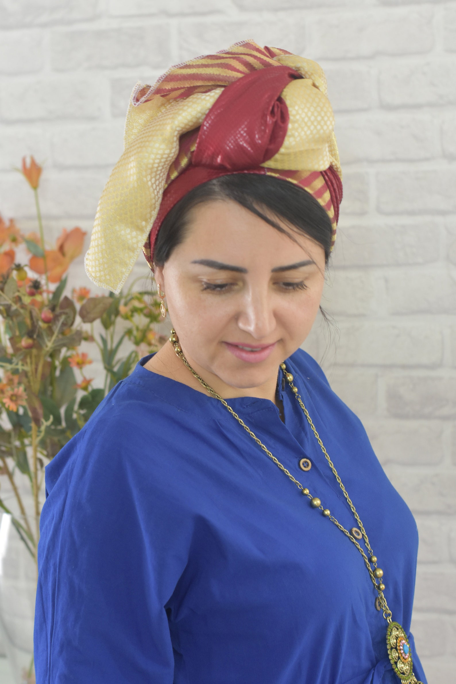 Head Scarf Wrapped in Hijab Style Israeli Hair Covers - Etsy