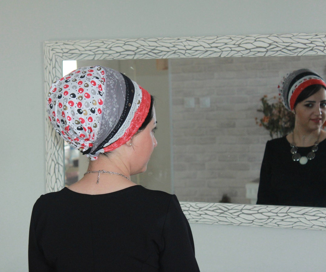 NEW Jewish Head Wrap, Lace Cover, Jewish Headcovering, Tichel, Head ...