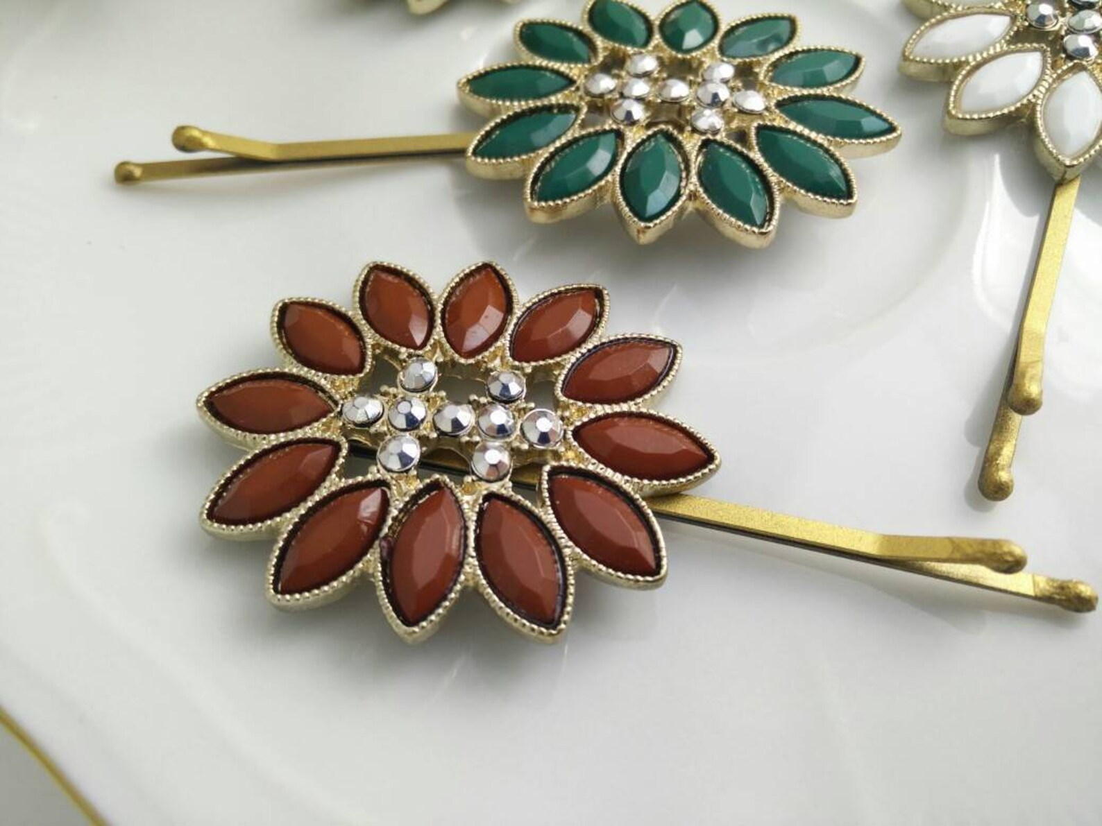 Brown Studded Pin Bobby Pin Tichel Pin Unique Hair - Etsy