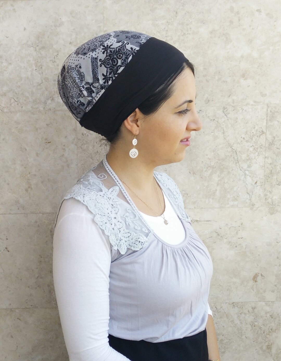 Lycra Tichel,pre Tied,head Coverings,israeli Tichel,hair Cover,hair ...