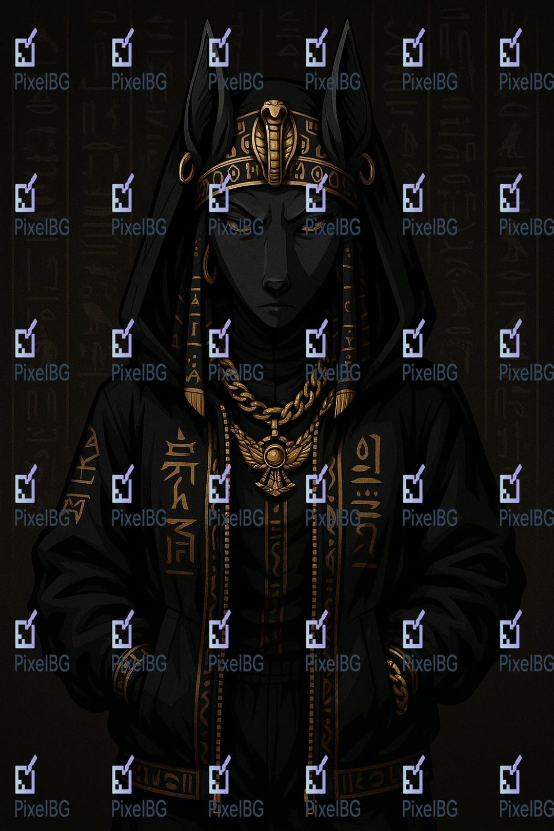 Anubis Rapper – Dark Egyptian Streetwear Digital Art Print (PNG) - Etsy