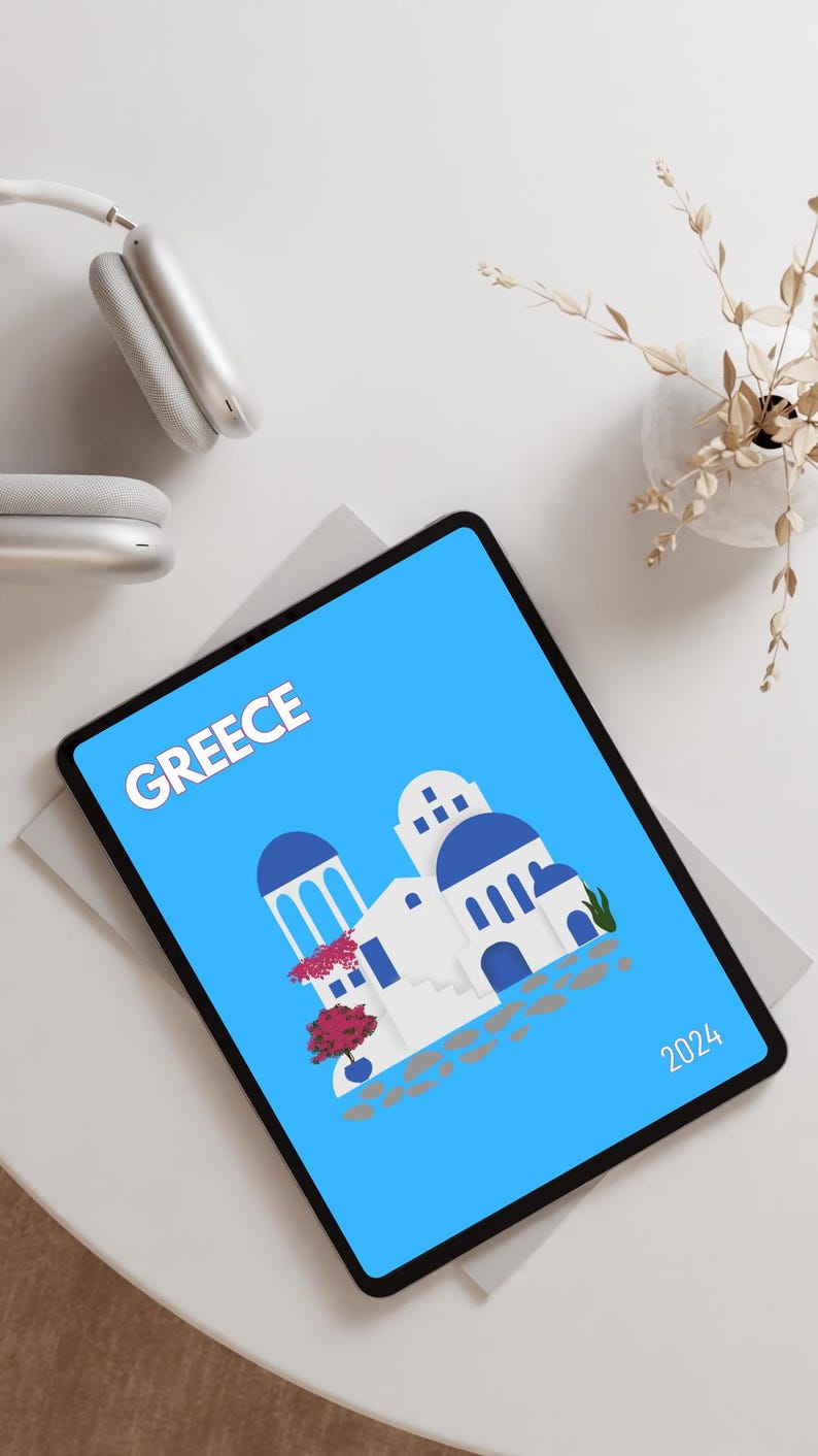 Greece Travel Book Cover – Canva Template | Assouline-inspired ...