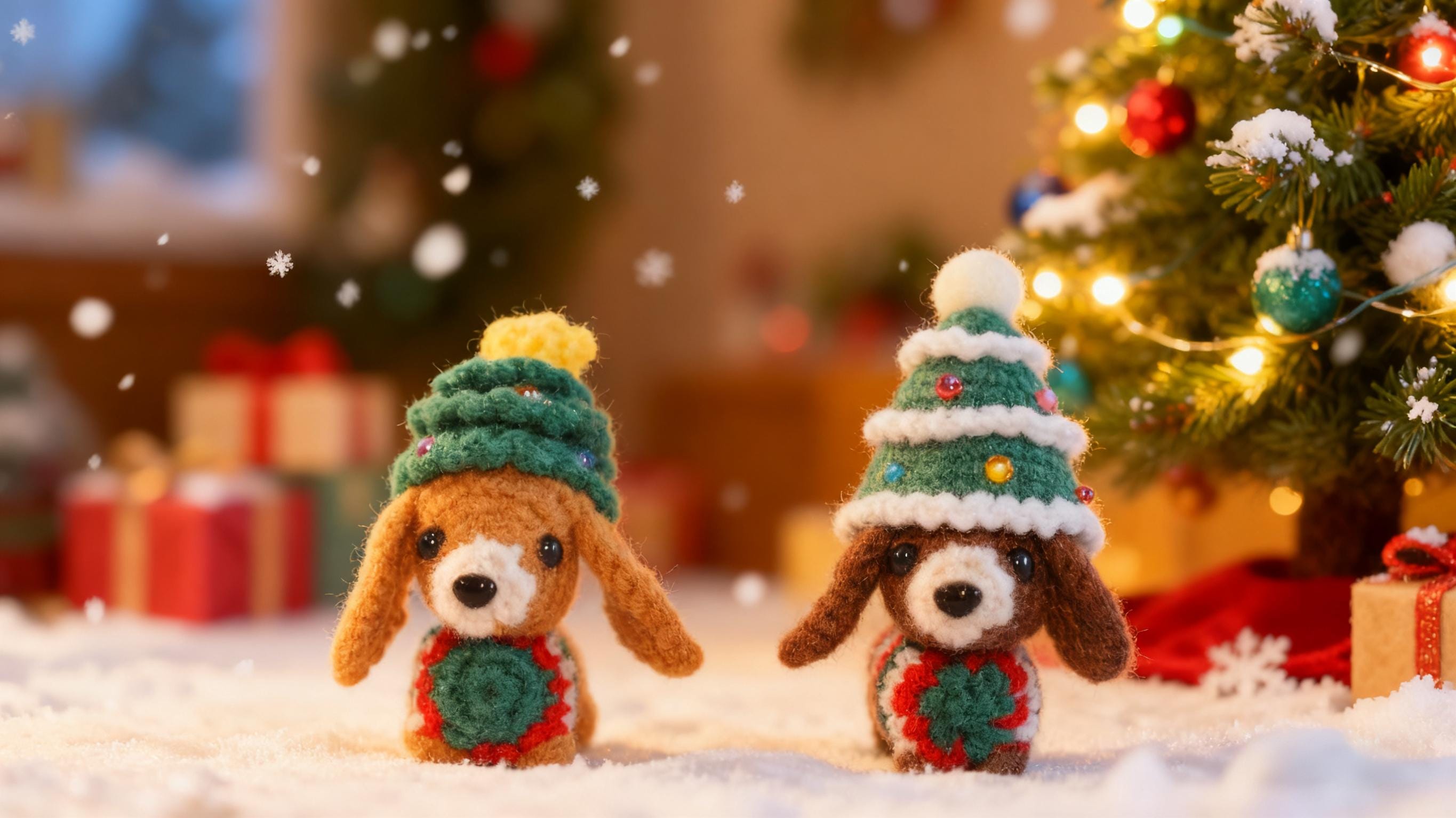 Christmas Dog Crochet Pattern+video, Amigurumi Dachshund Dog Crochet ...