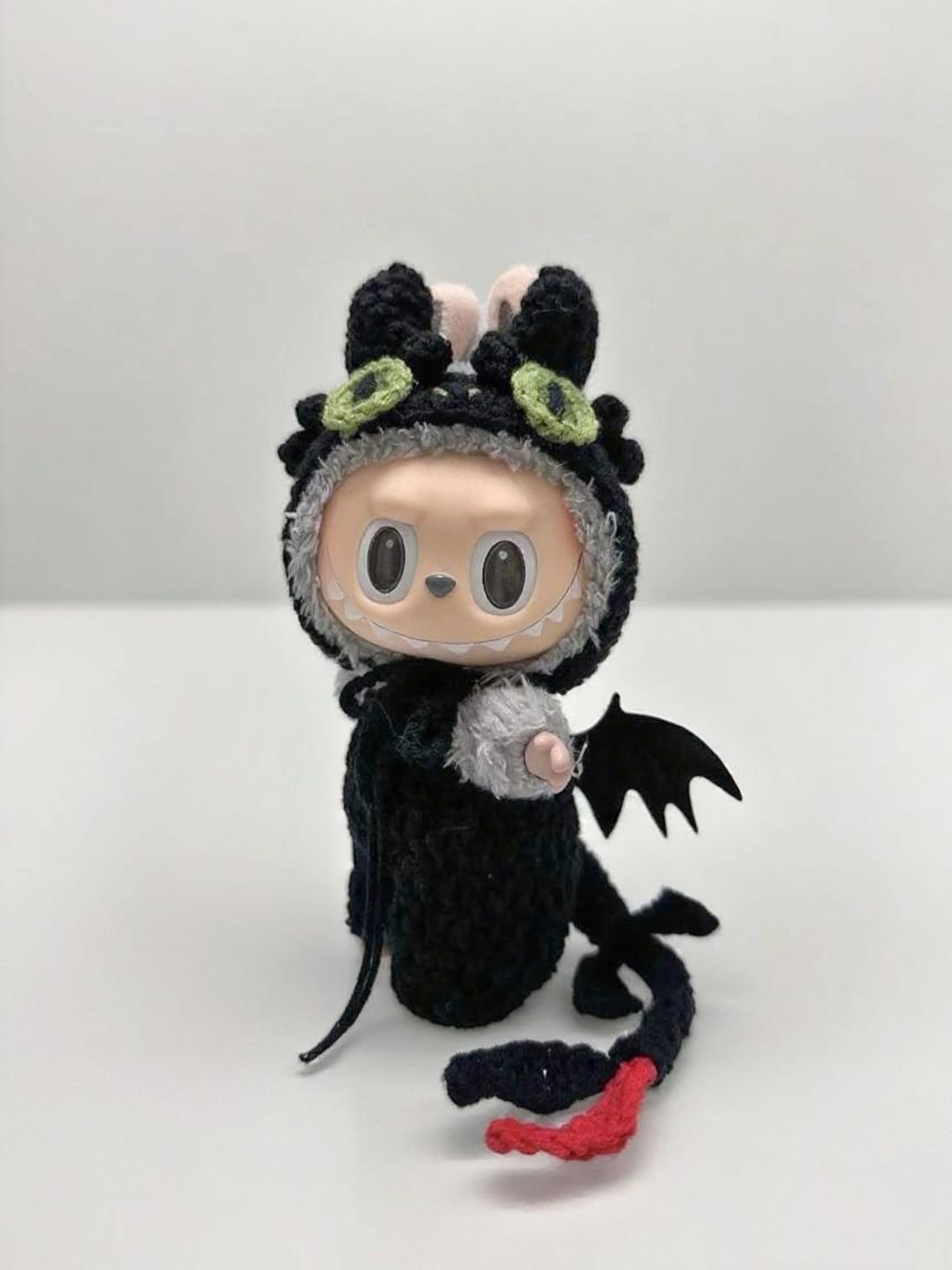 Labubu Crochet Toothless Dragon Clothes Pattern | Labubu Night Furry ...