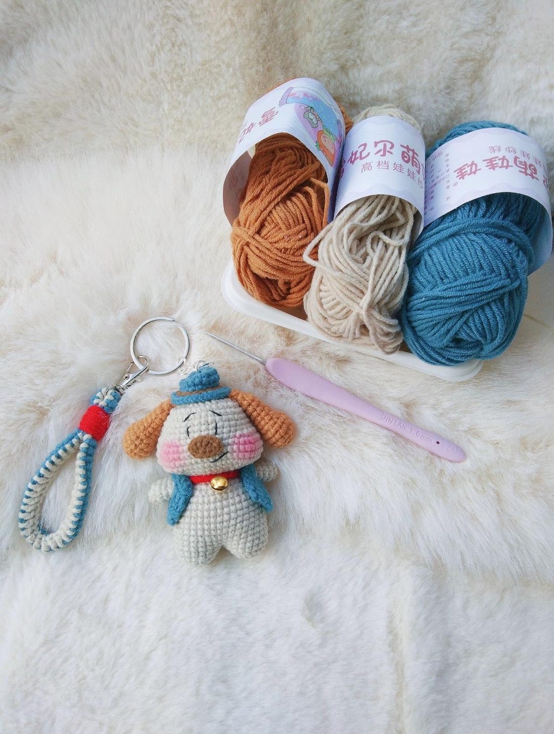 Crochet Dog Keychain Pattern | Dog Amigurumi Keychain Pattern | Crochet ...