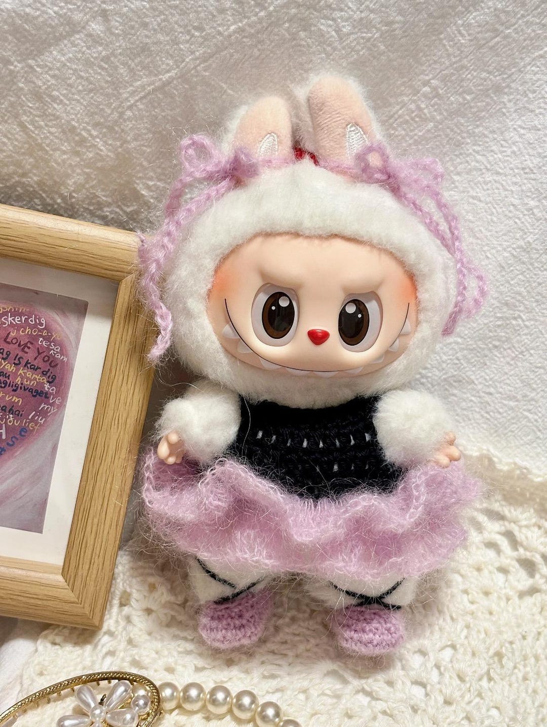 Labubu Ballet Crochet Clothes Pattern | Labubu Princess Dress Set With ...