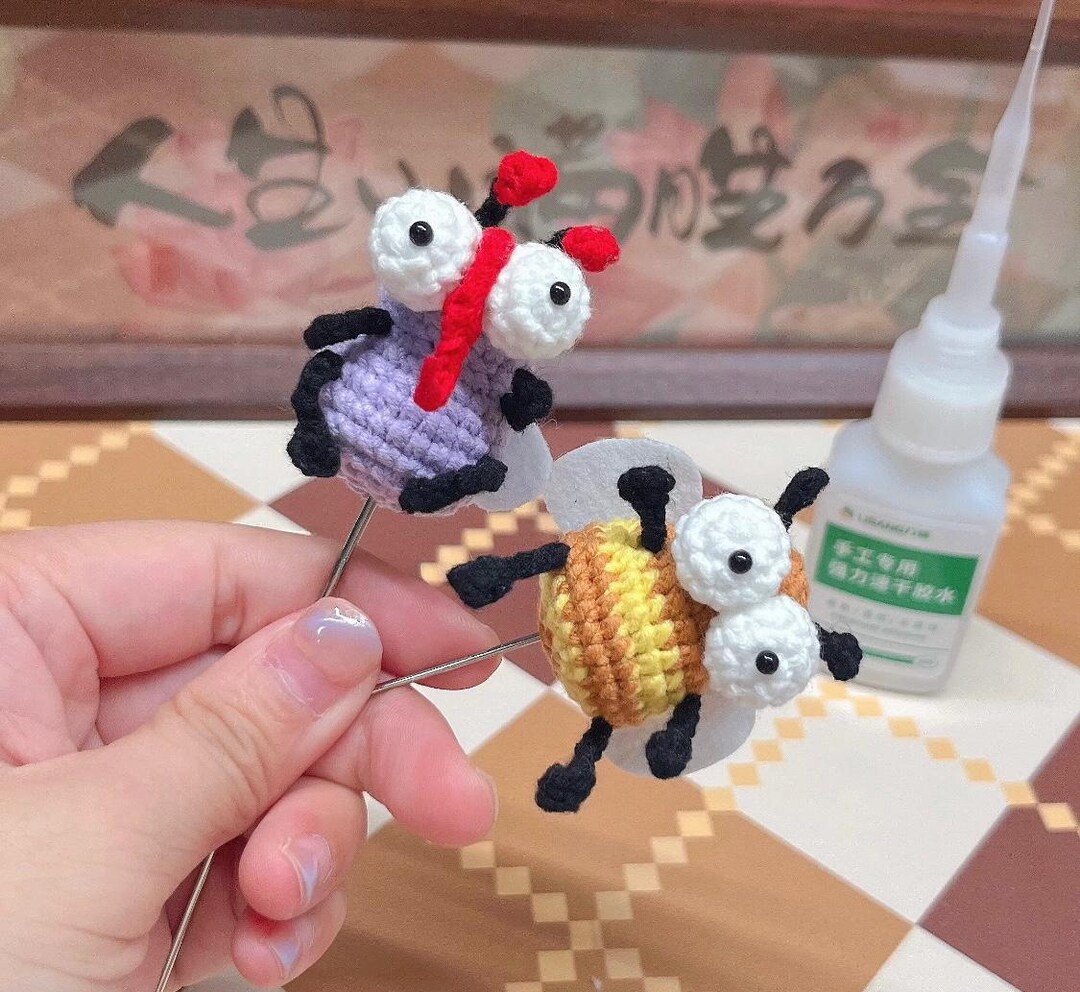 Crochet Mosquito Pattern, Crochet Bee Keychain Pattern, Amigurumi ...