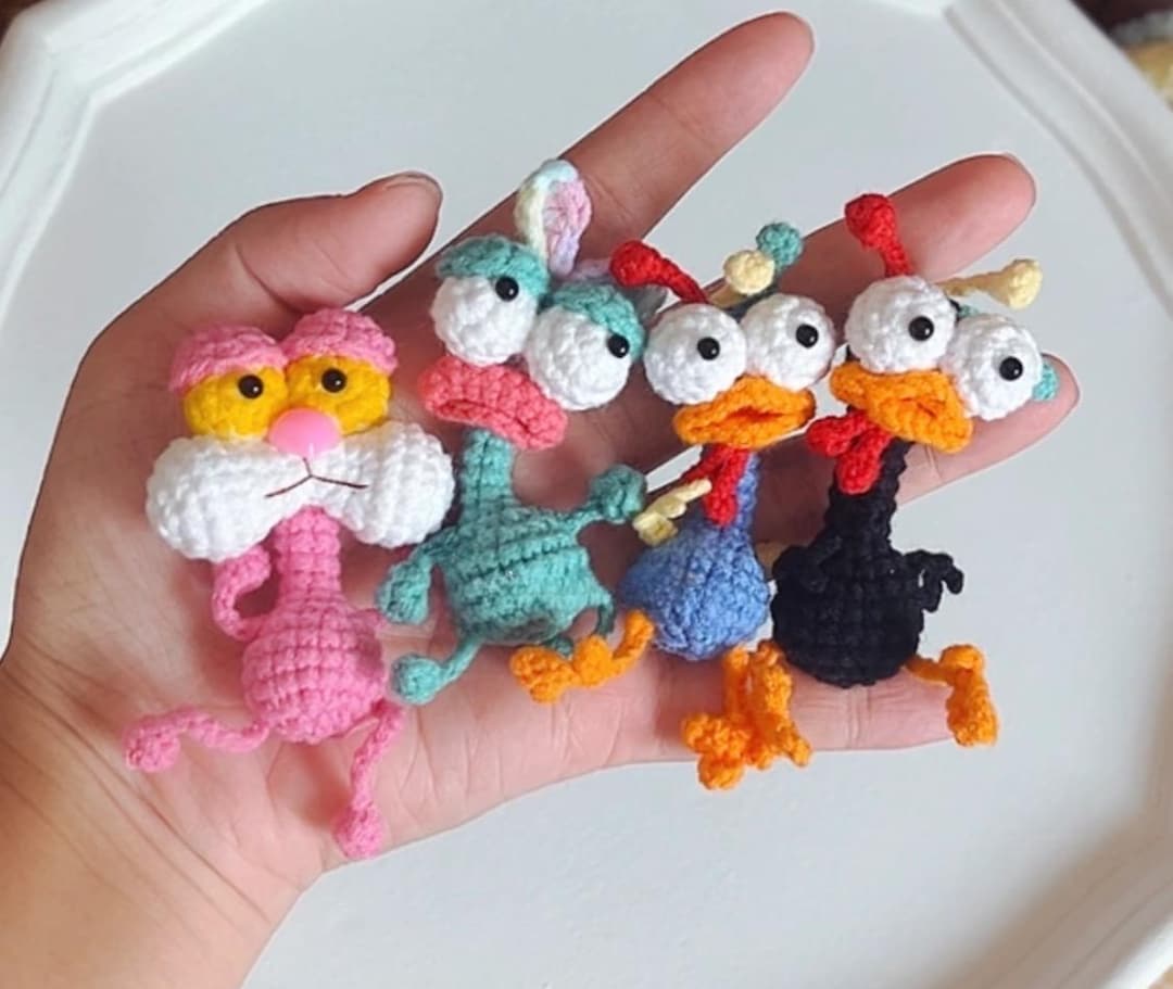 3-in-1 Crochet Keychain Pattern, Cute Animal Keychain, Crochet Ugly ...