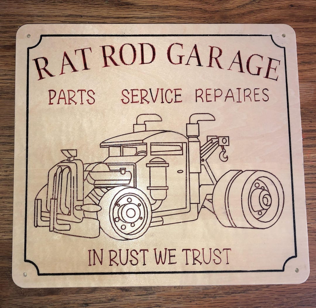 Rat Rod Garage Sign - Etsy UK