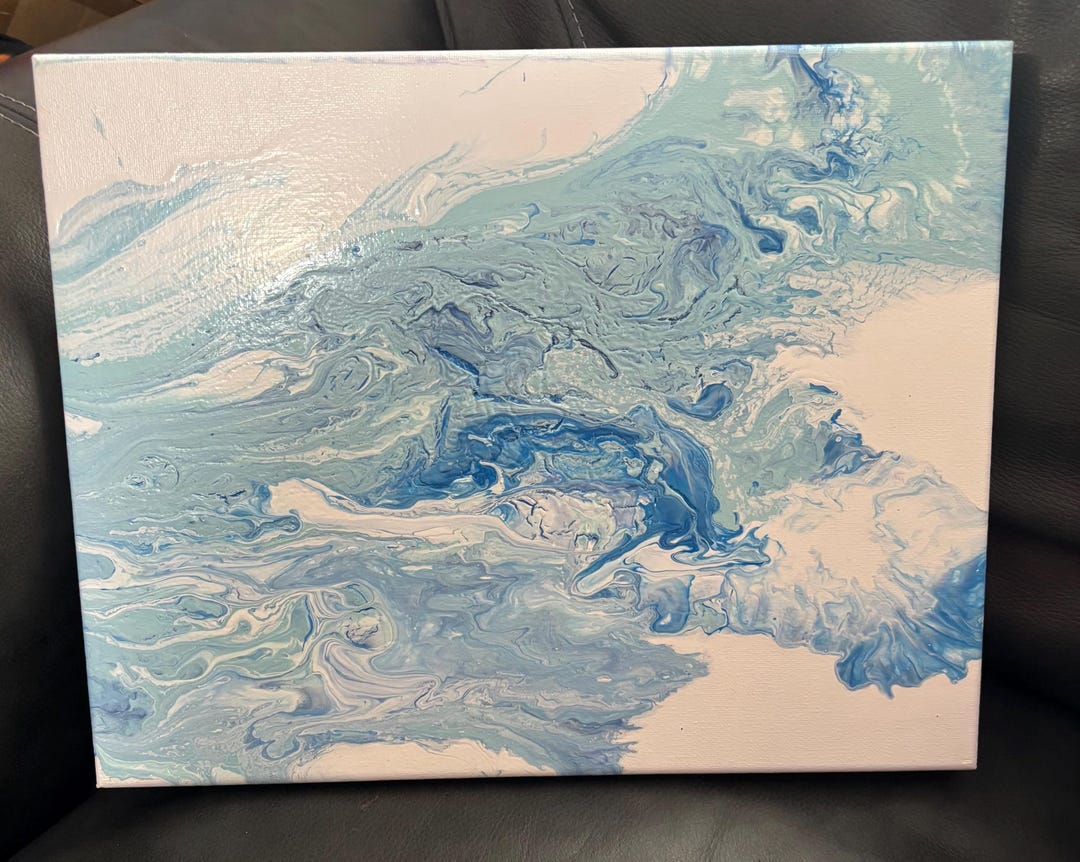 11x14 Acrylic Paint Pour Canvas Painting - Etsy