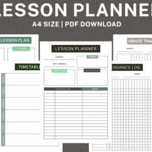 Teacher Planner 2025 Printable PDF| Spiral Lesson Plan Binder ...