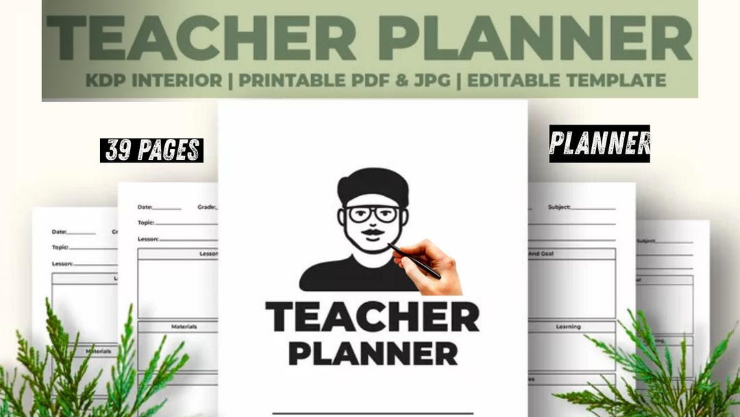 Teacher Planner 2025 Printable PDF| Spiral Lesson Plan Binder ...