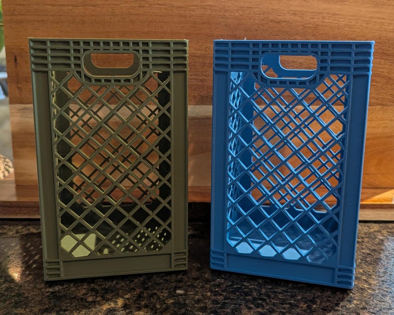 3D Printed Mini Milk Crate Utensil Holder: Kitchen Storage Container - Etsy