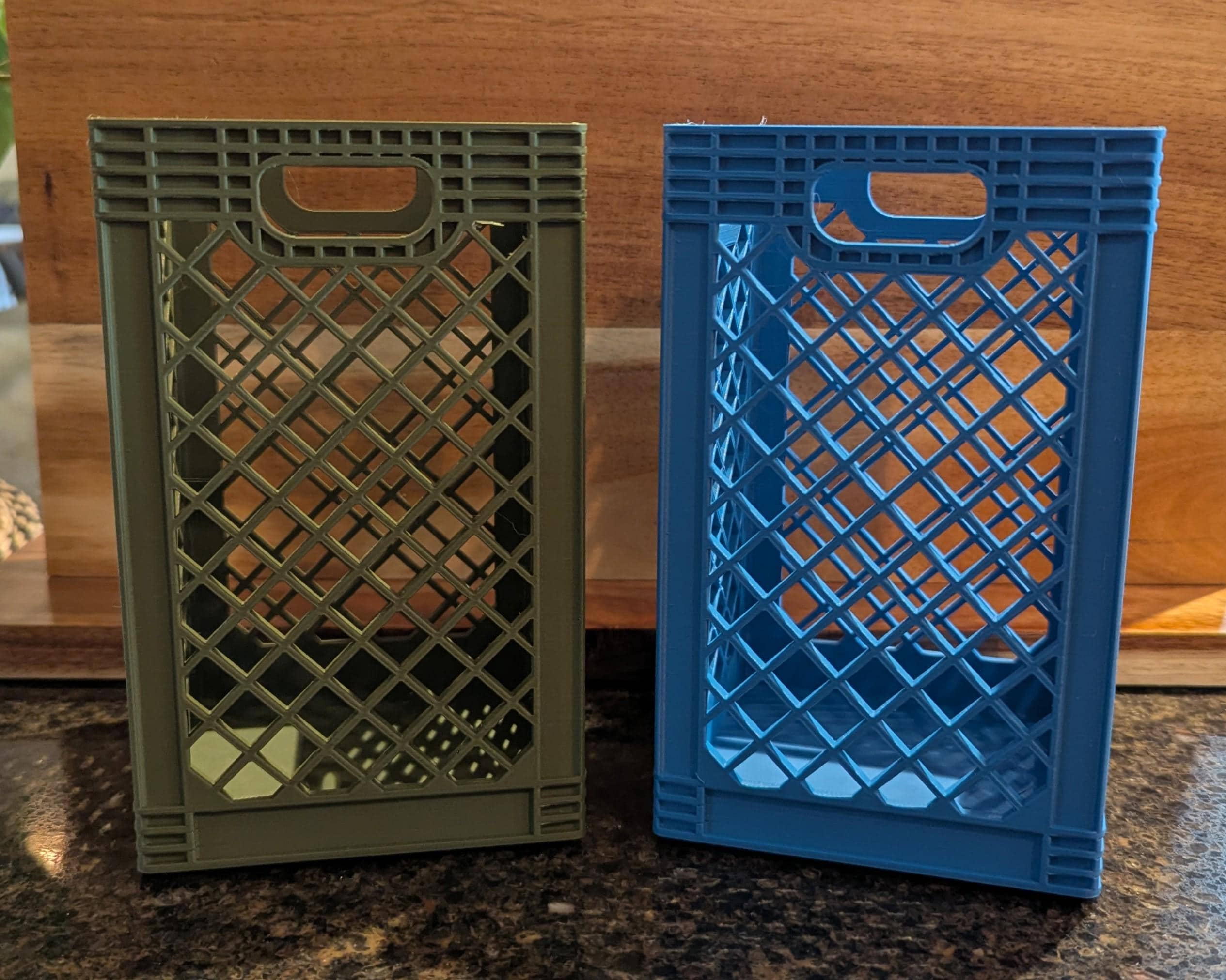 3D Printed Mini Milk Crate Utensil Holder: Kitchen Storage Container - Etsy