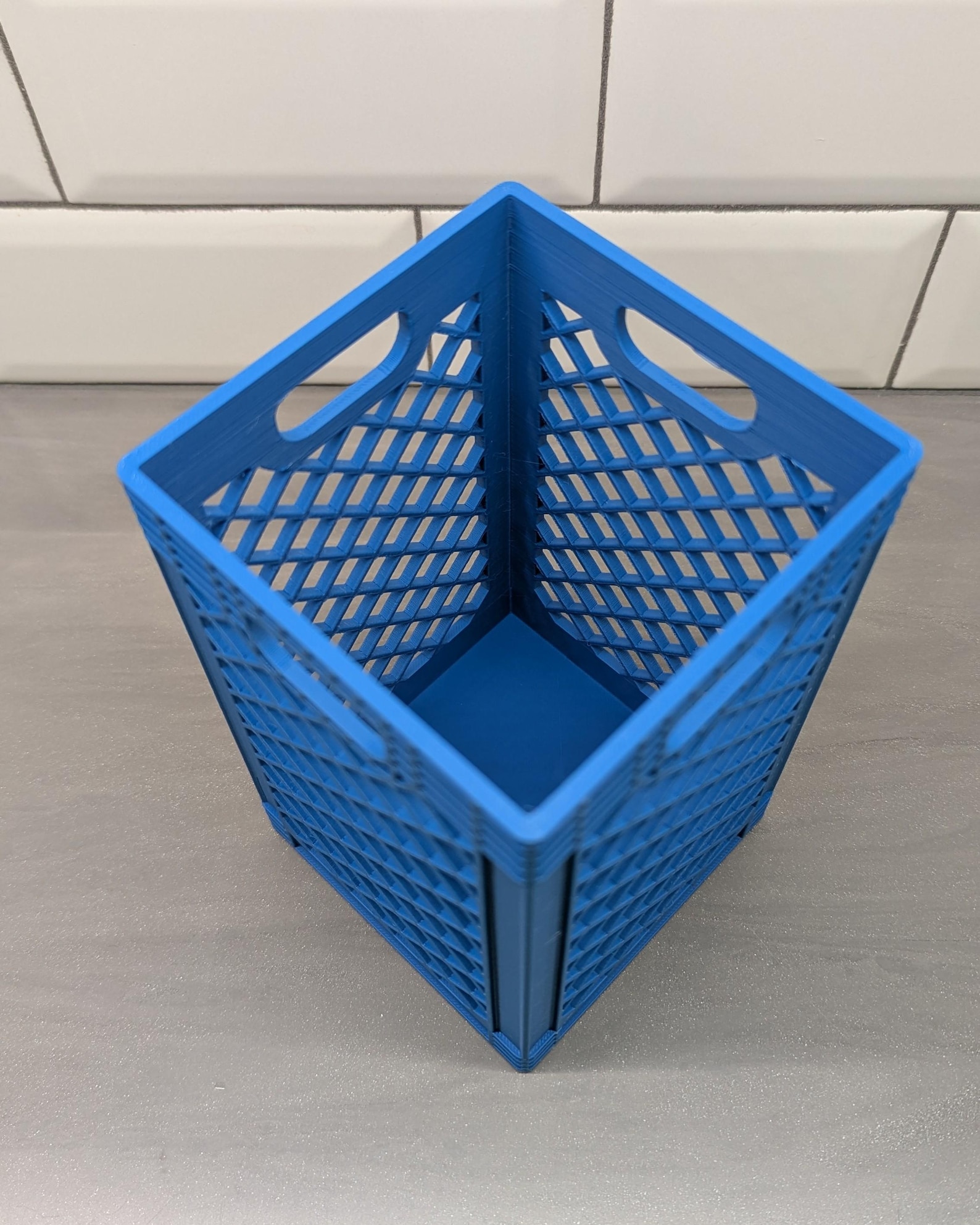 3D Printed Mini Milk Crate Utensil Holder: Kitchen Storage Container - Etsy