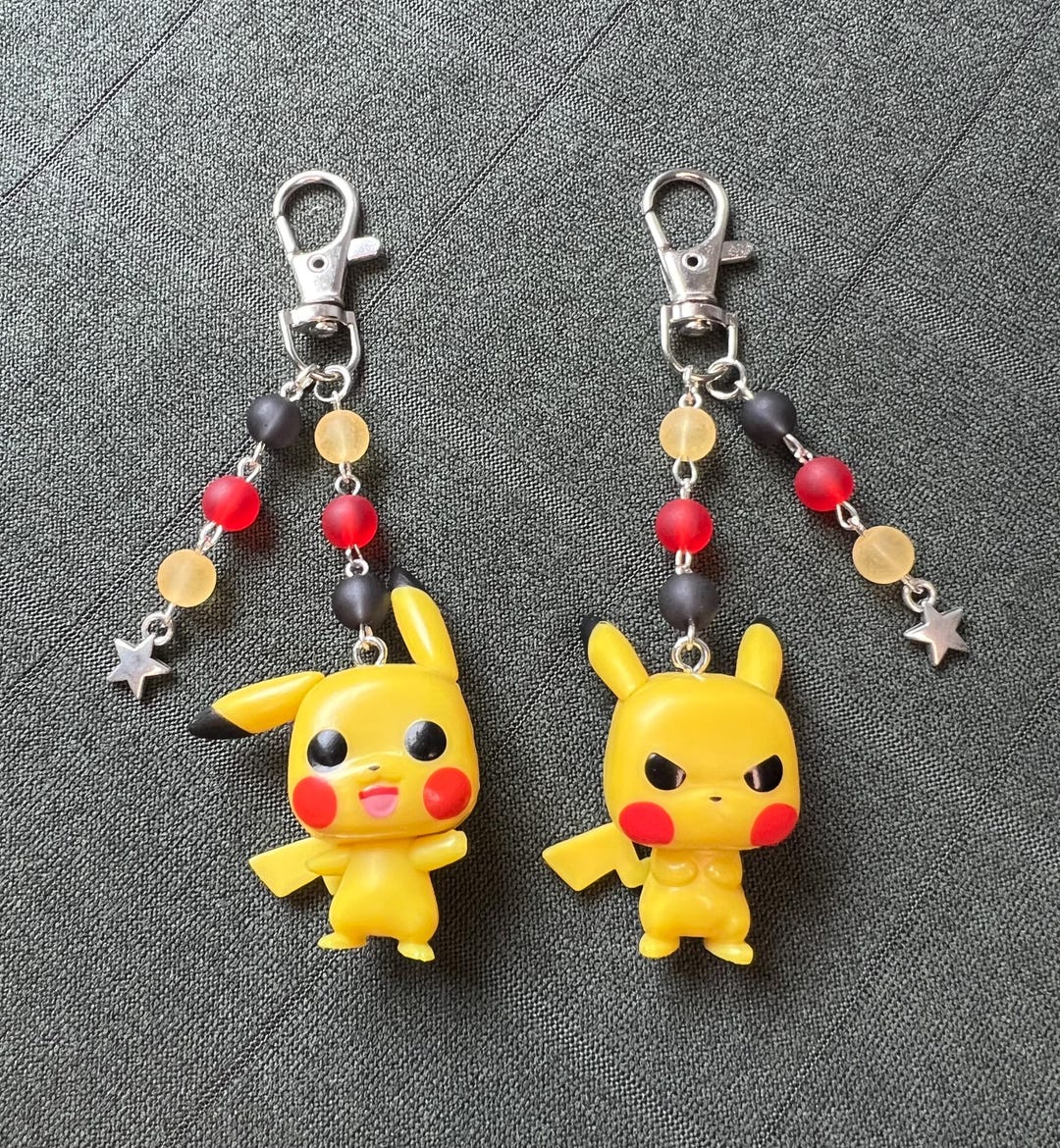 Pikachu Pop Pokémon Beaded Keychain - Etsy