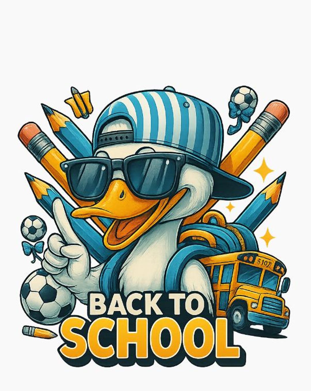 Back to School Duck PNG – Cute School Duck Sublimation Clipart - Etsy