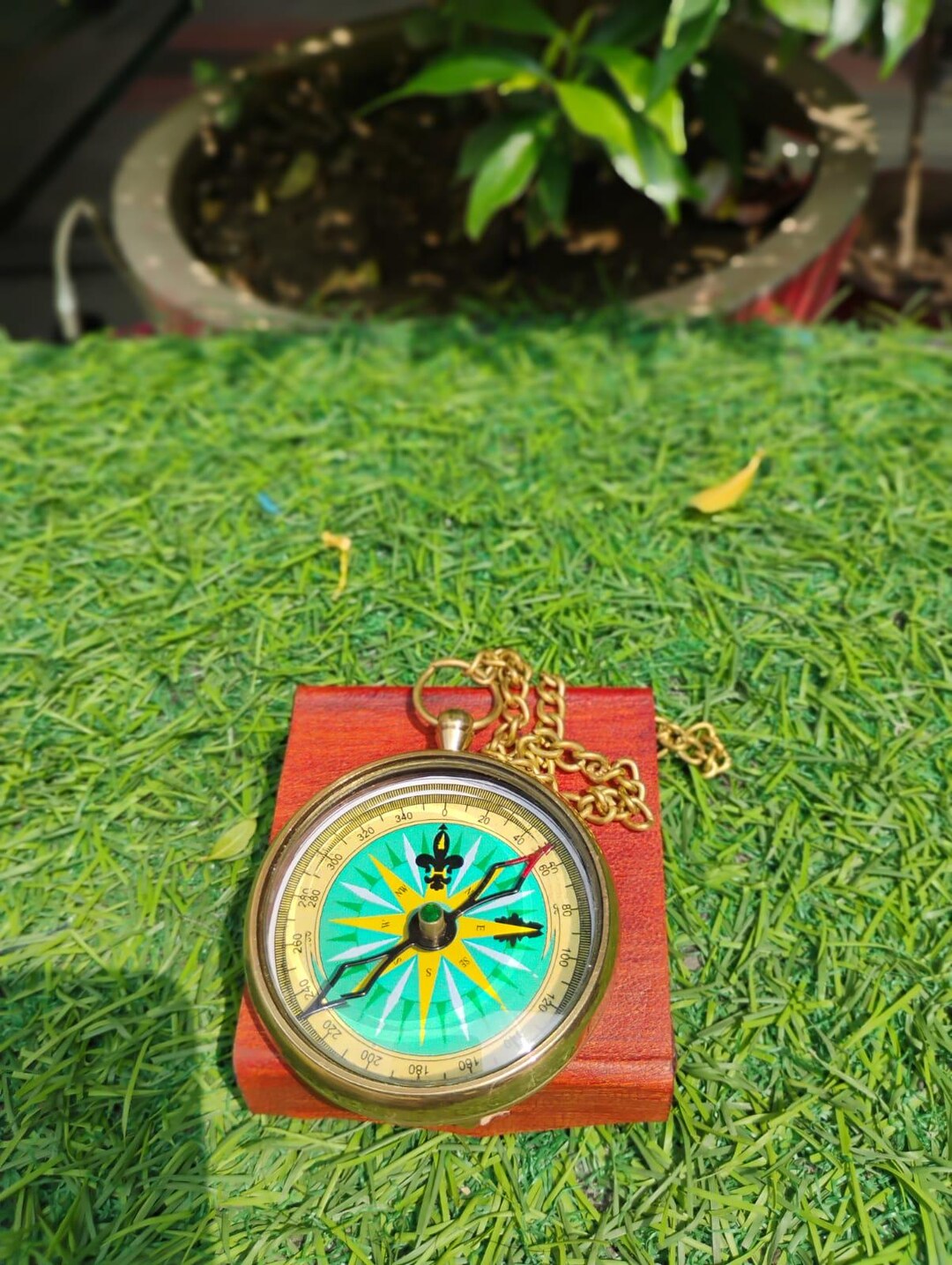 Vintage Brass Compass | Unique Explorer's Gift & Desk Decor - Etsy