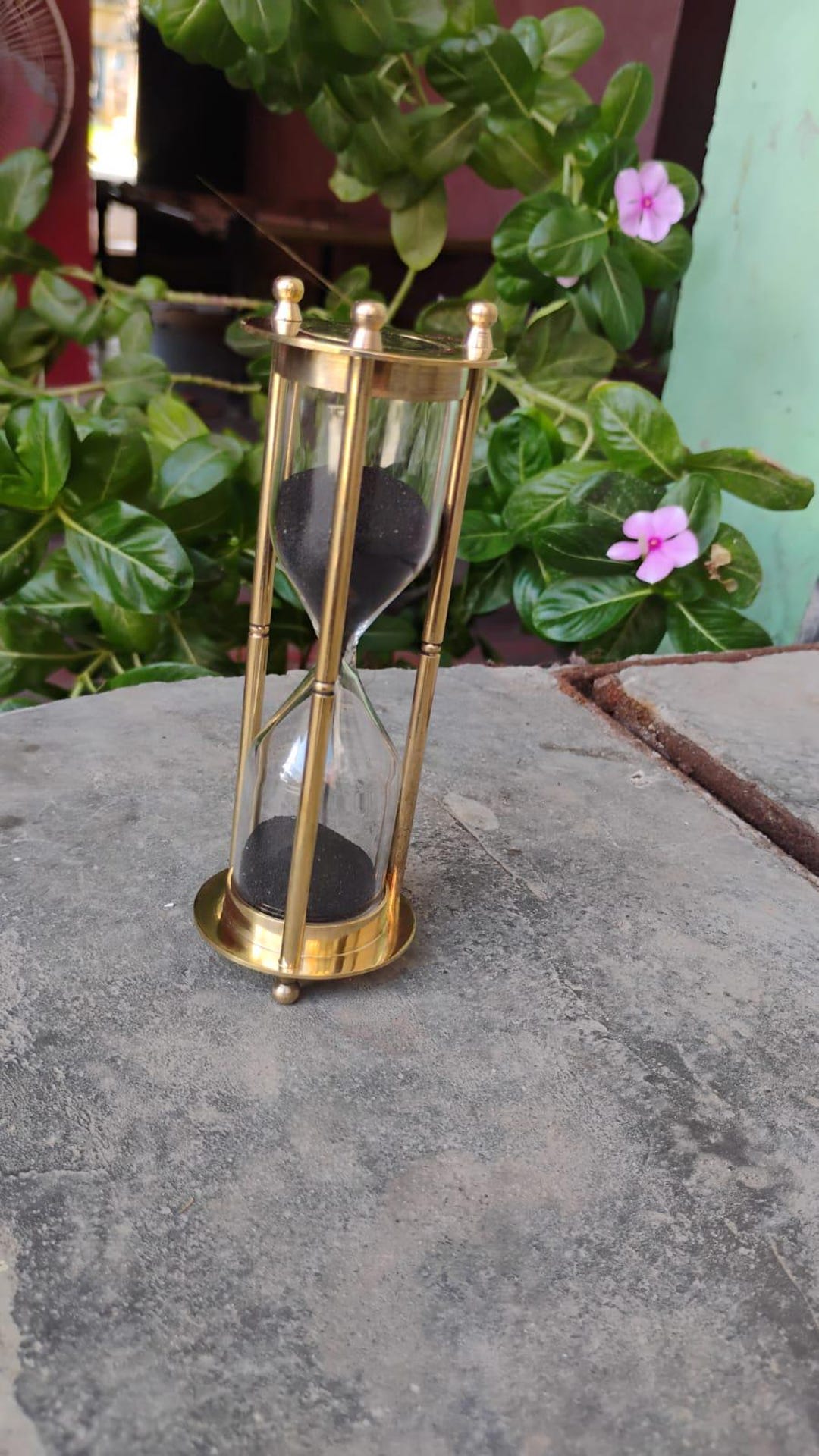 Vintage Brass Hourglass - Etsy