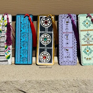 Handmade Bookmarks Artistic Bookmarks Indian Art Bookmarks Madhubani ...