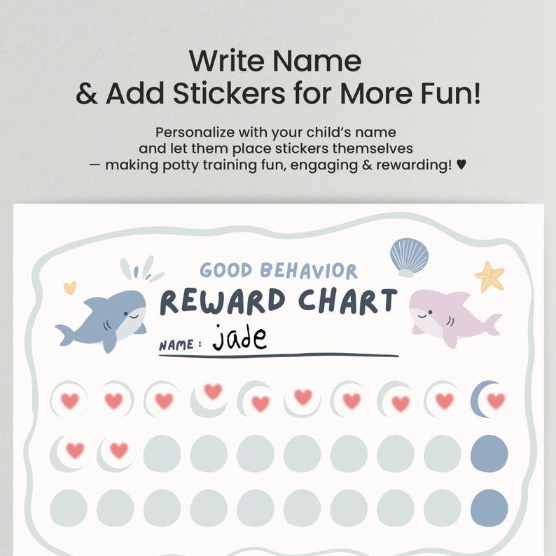 Good Behavior Reward Chart, Printable Kids Behavior Tracker, Toddler ...