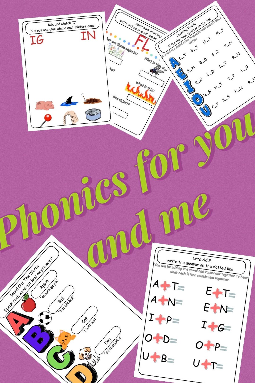 Printable Phonic Learning Mini Pack - Etsy UK