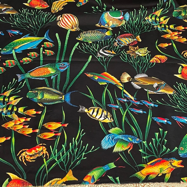 Tropical Fish Fabric - Etsy