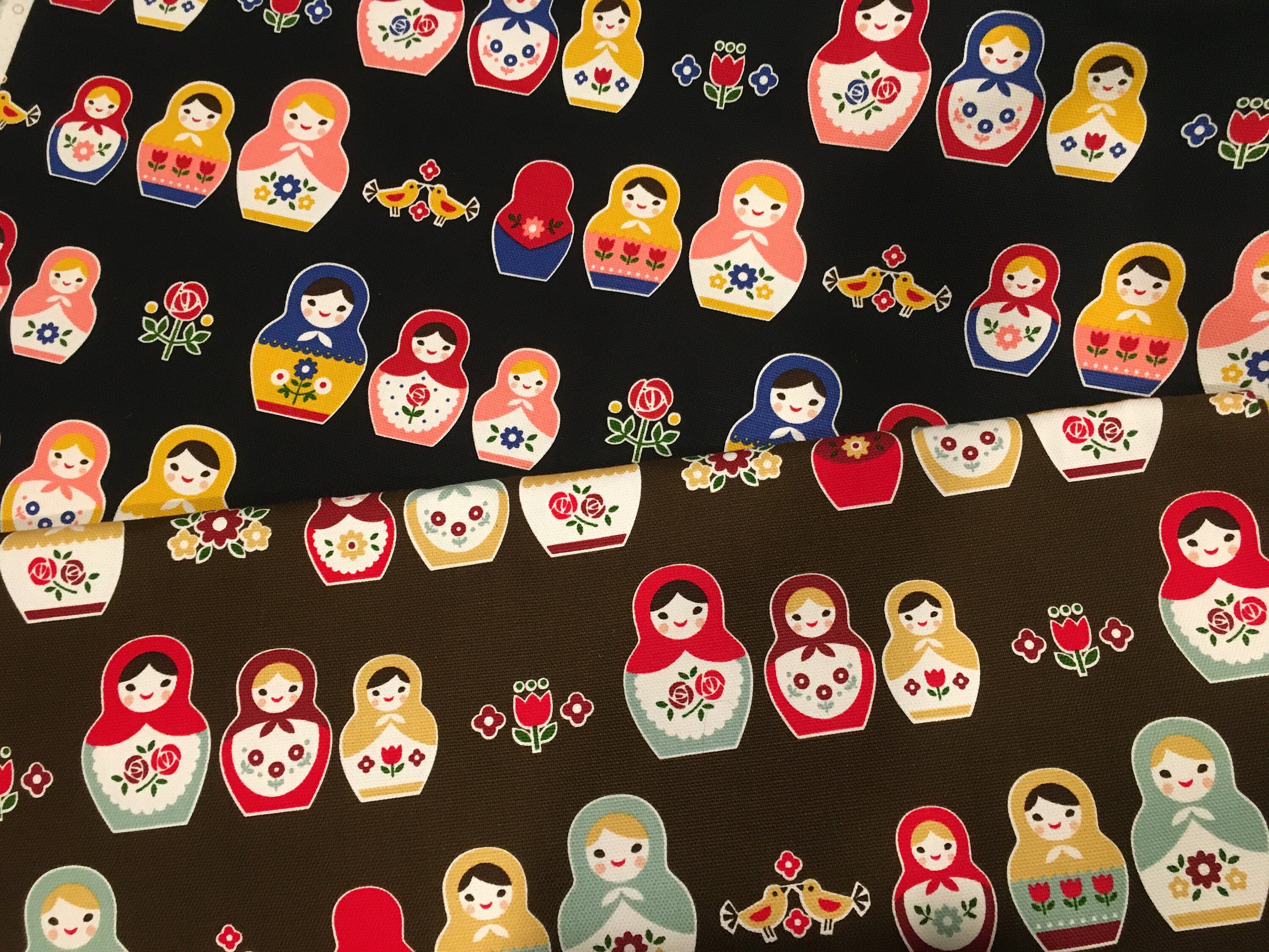 Cosmo Textile Japan Matryoshka Fabric Oxford Cotton Nesting - Etsy España