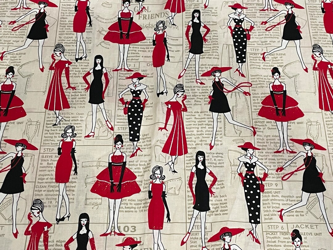 2005 Patty Reed Fashion Dresses GIRL FRIENDS Fabric Cotton Fashion ...