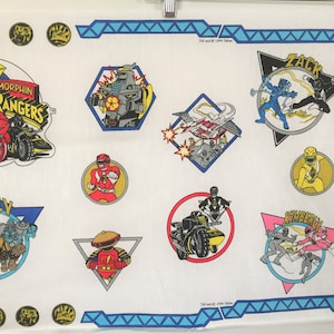 Vintage Power Rangers Fabric Quilting Decor Wall Panel MMPR - Etsy