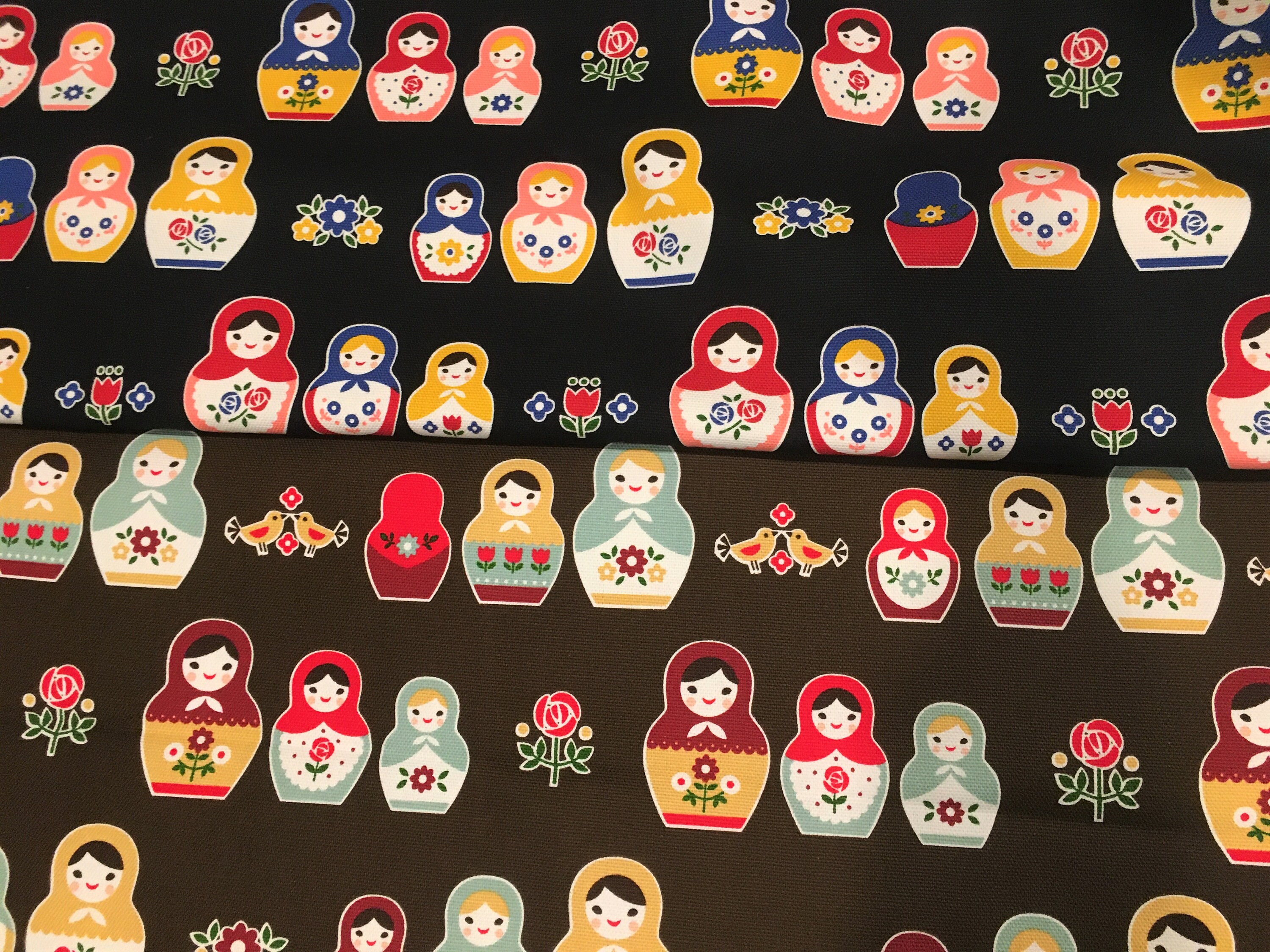 Cosmo Textile Japan Matryoshka Fabric Oxford Cotton Nesting | Etsy