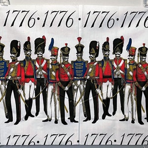 1776 Military Soldiers Decor Fabric Rare Repro David Whitehead ...