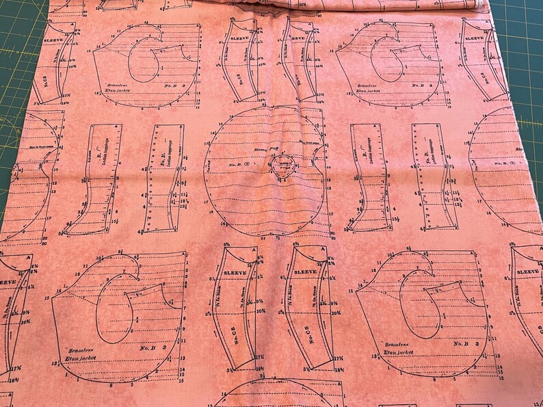 Sewing Patent Pattern Fabric Handmaids Draw Near Tidings of Great Joy J ...