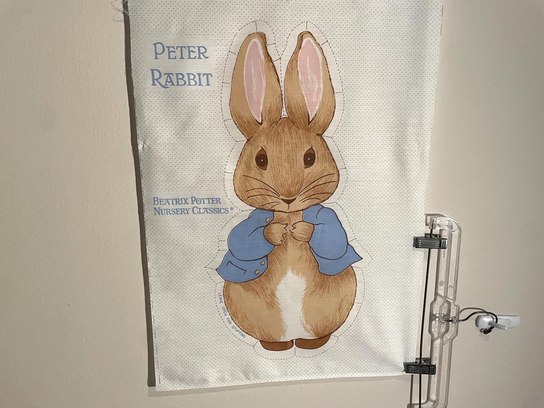 Vintage PETER RABBIT Bunny Fabric Panel Cut & Sew Stuffed Pillow Toy ...