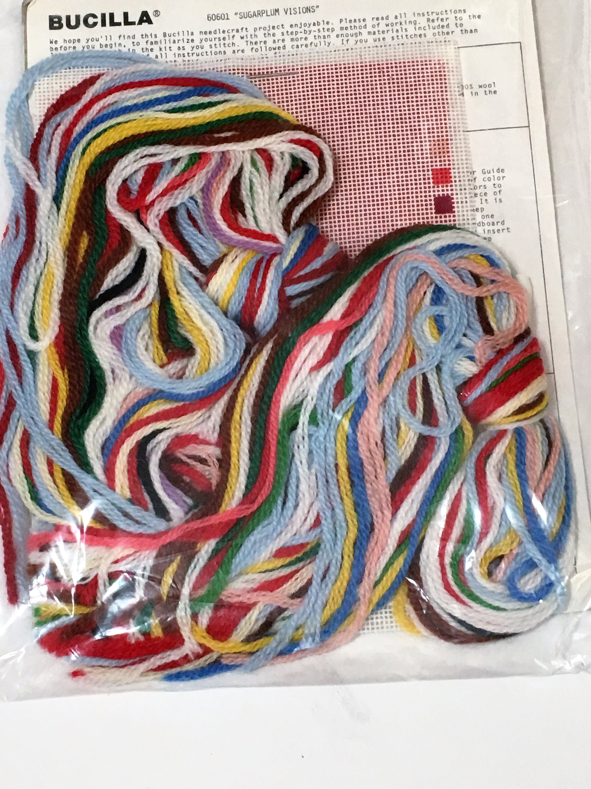 Vintage Bucilla Stocking Needlepoint Kit Sugar Plum Visions | Etsy