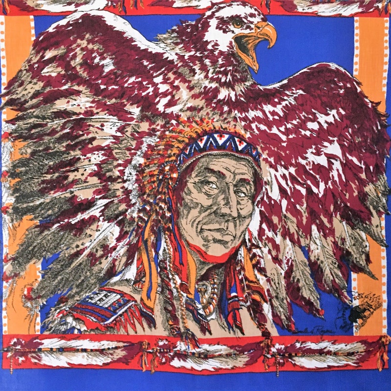 Native American Indian Chief Fabric - Etsy